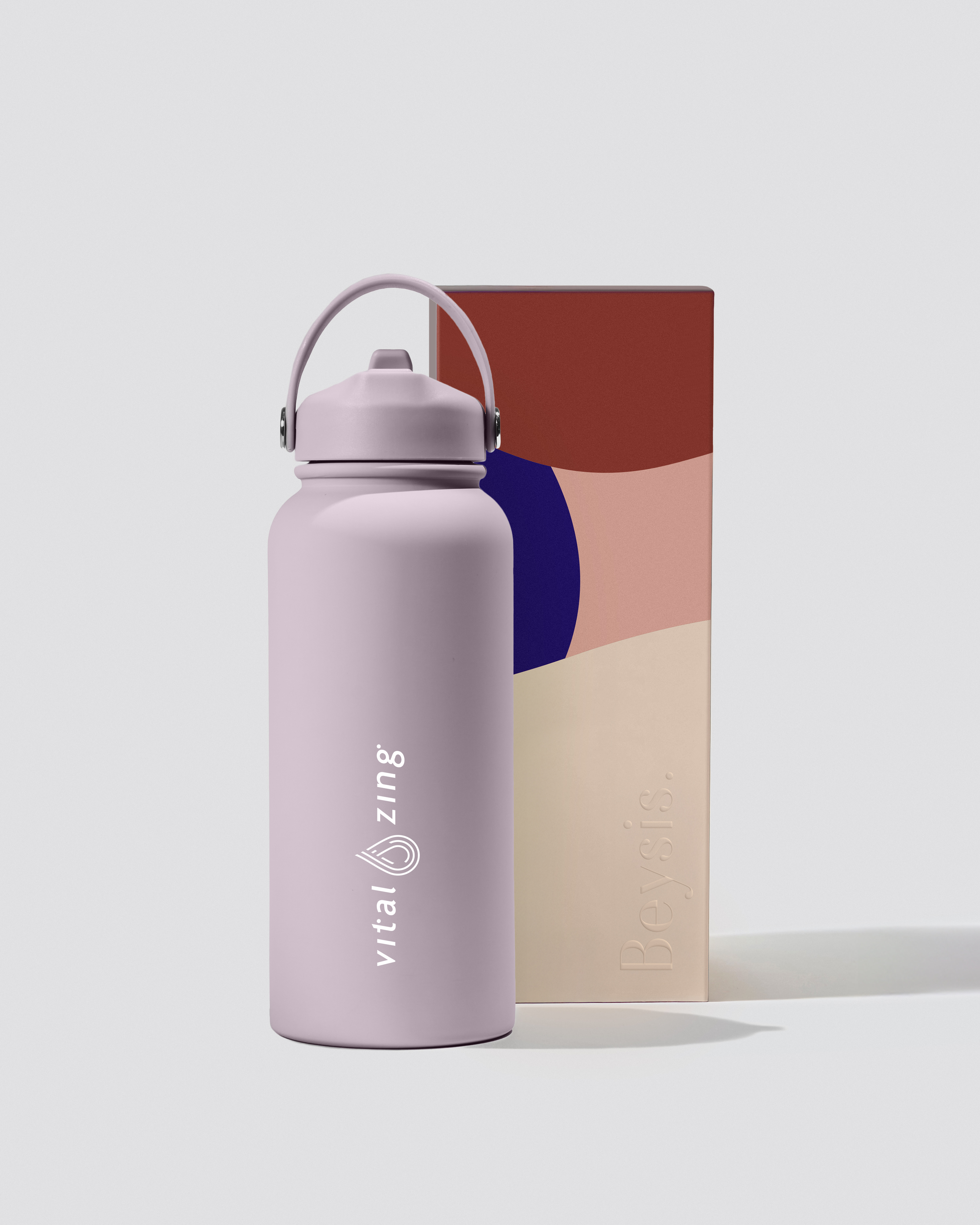 Vital 900ml Water Bottle with Straw - Mauve – Vital Zing New Zealand